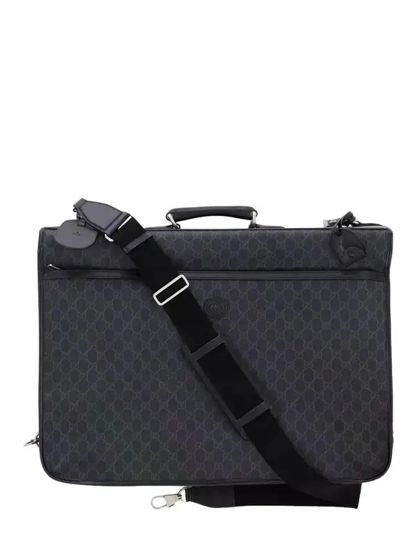 Gucci Interlocking G Garment Bag Gg Coated Canvas - Black