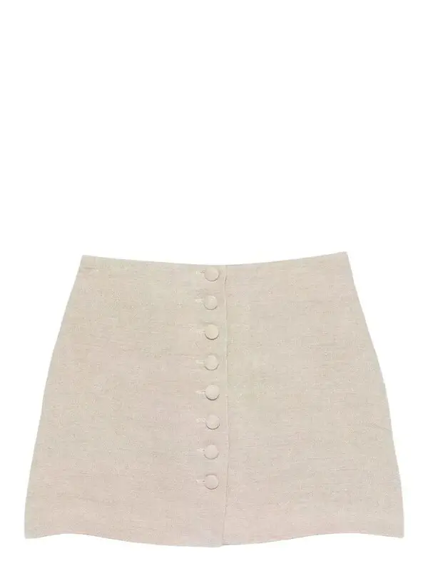 LIBEROWE Button Detailed Mini Skirt - Neutrals