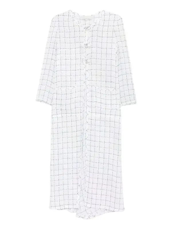 LIBEROWE Check-pattern Coat - White