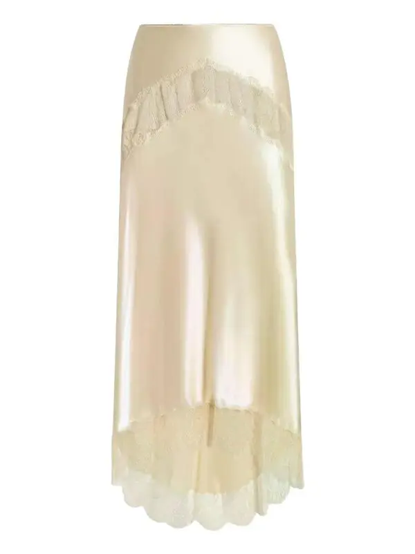 Dolce & Gabbana Silk Satin Skirt - Neutrals