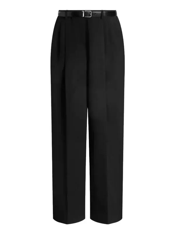 Dolce & Gabbana Wool Gabardine Trousers - Black
