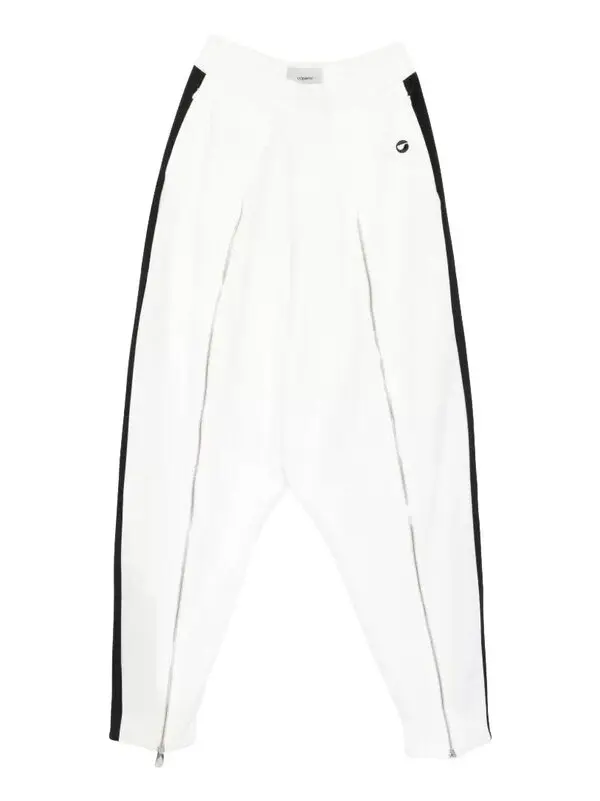 Coperni Zip-embellished Stripe Trousers - White