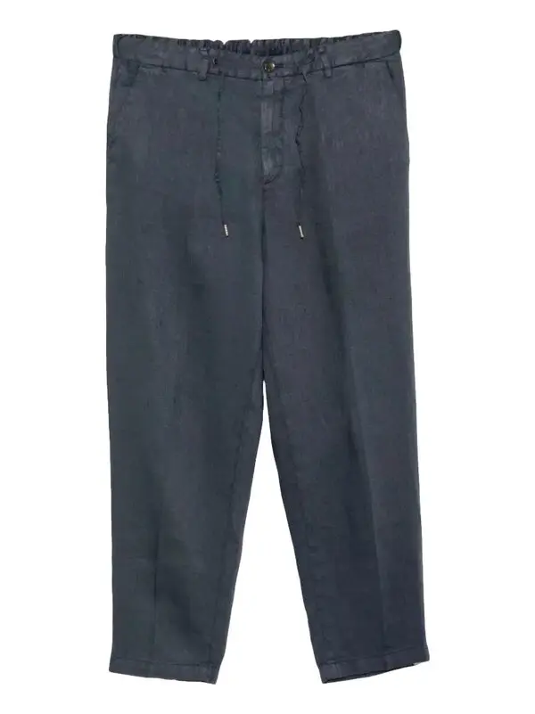 BRIGLIA 1949 Linen Trousers - Blue