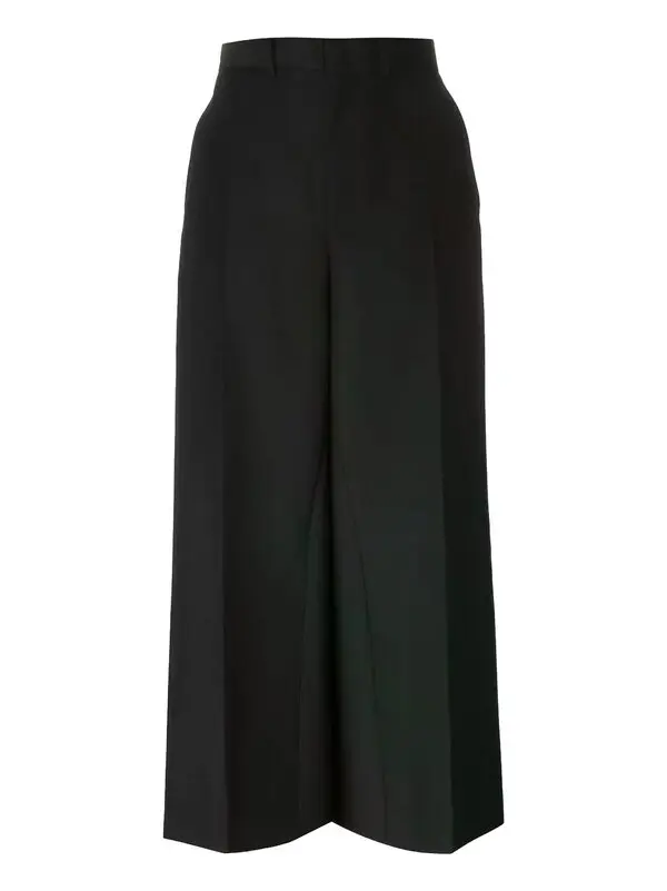 Junya Watanabe Wide Leg Cropped Trousers - Black