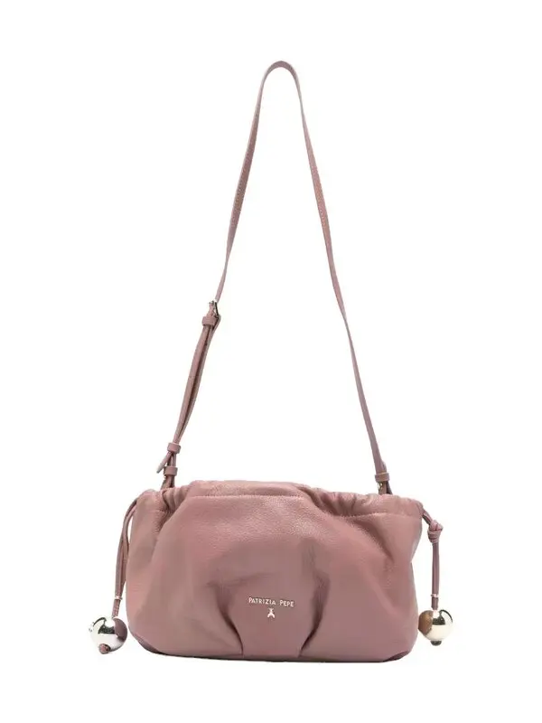 Patrizia Pepe Leather Clutch With Shoulder Strap - Pink
