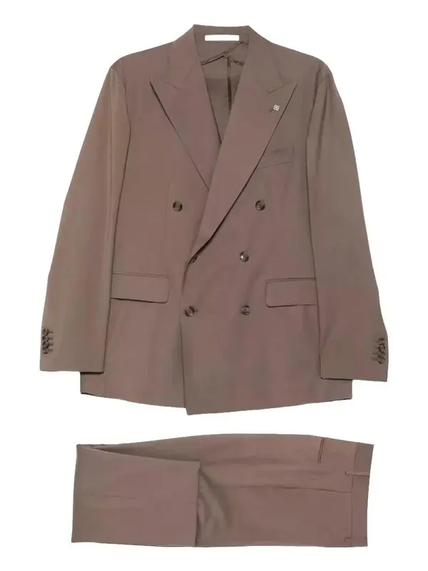 Tagliatore Double-breasted Suit - Brown