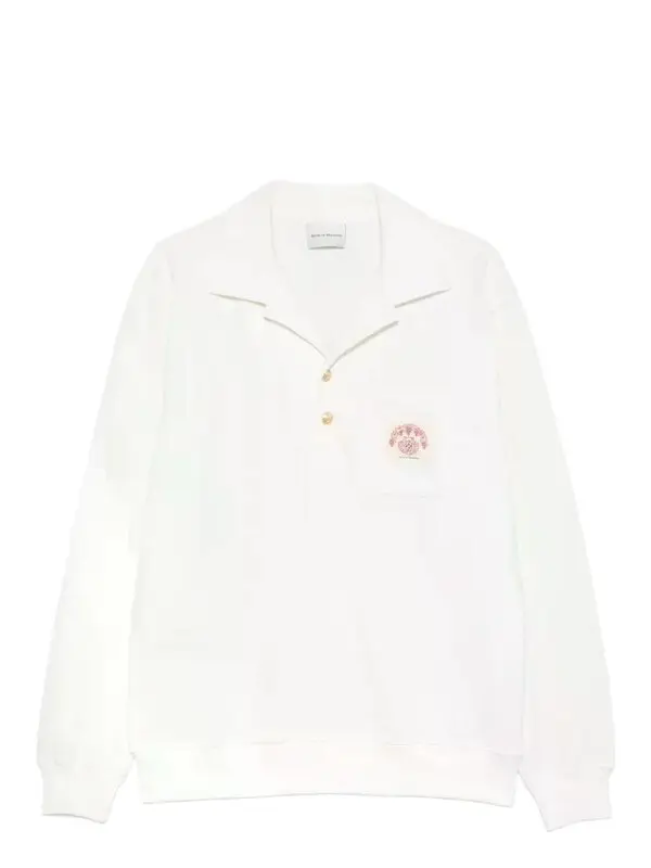 Drole De Monsieur Logo-patch Polo Shirt - Neutrals