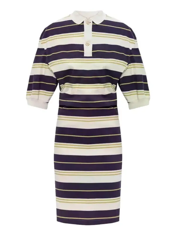 Issey Miyake Striped Collar Blouse - Purple