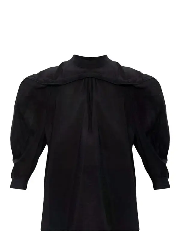 Issey Miyake Puffed-sleeve Blouse - Black
