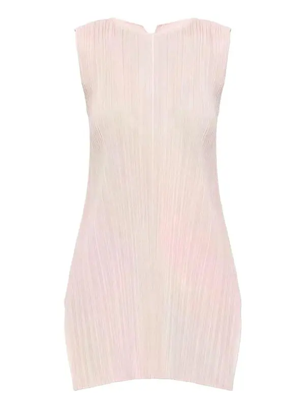 Issey Miyake Pleated Sleeveless Blouse - Pink