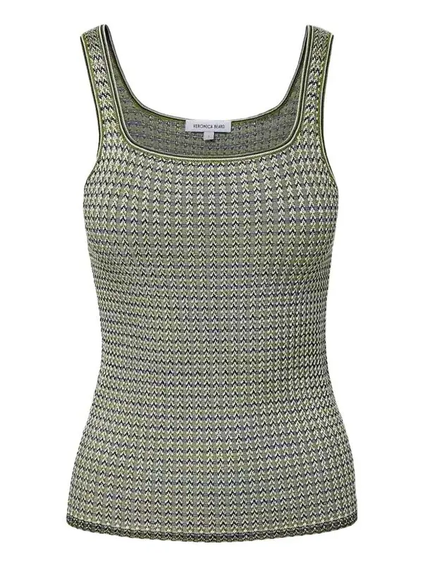 Veronica Beard Sandra Knit Tank Top - Green