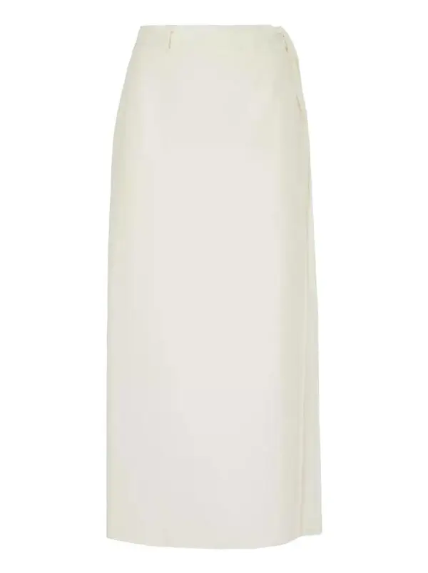 Malo Draped Silk Skirt - Neutrals