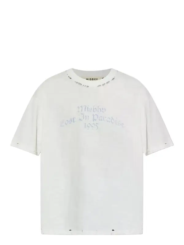 MISBHV Text-print T-shirt - Neutrals