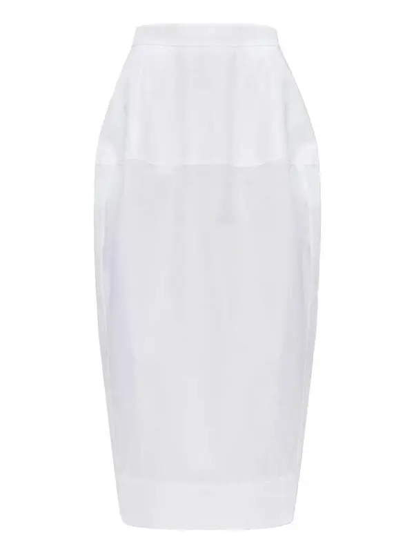 RÓHE Panelled Midi Skirt - White