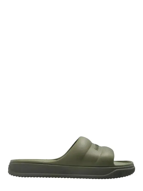 Moncler Logo-embossed Slides - Green