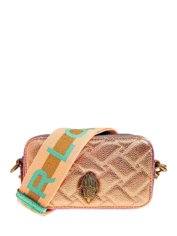 Kurt Geiger Small Kensington Quilted Cross Body Bag - Orange