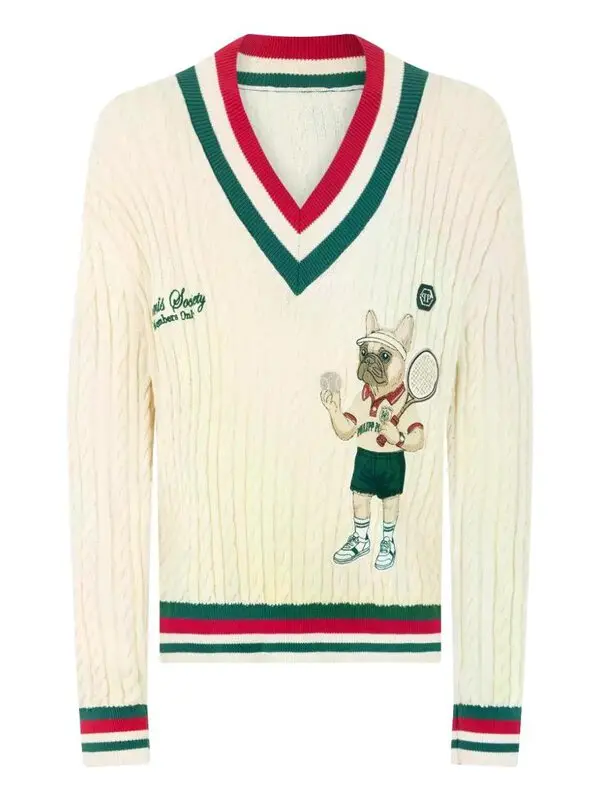 Philipp Plein Tennis Club Sweater - Neutrals