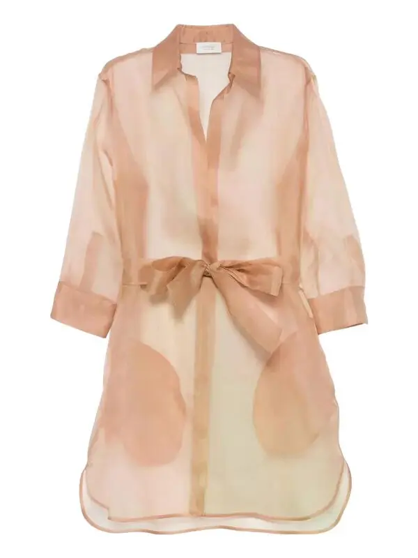 MAZZARELLI Organza Sheer Shirt - Neutrals