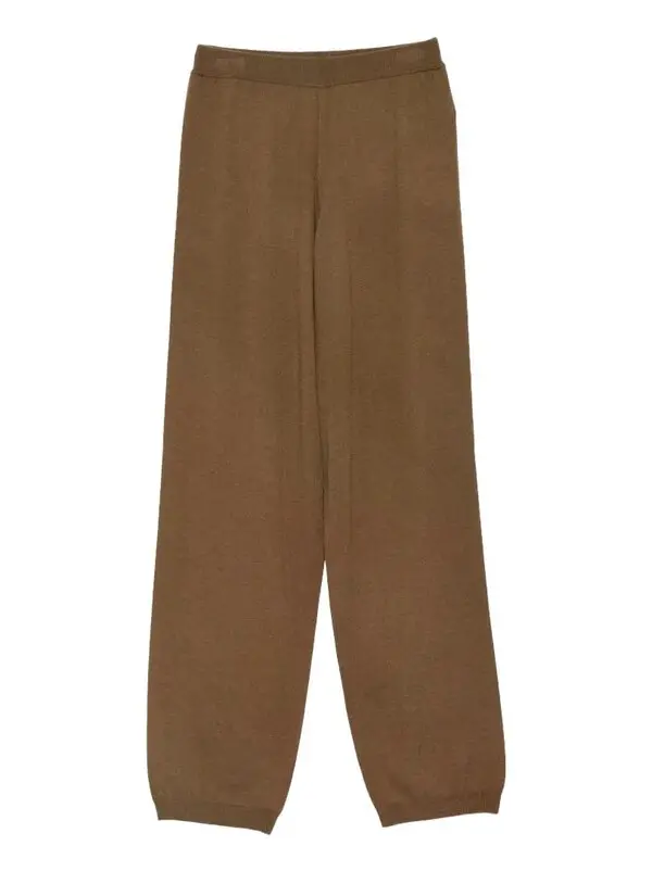 THE FRANKIE SHOP Olia Ribbed Knit Trousers - Brown