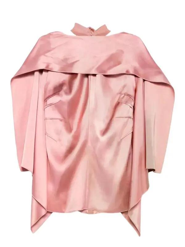 LANVIN Silk Scarf Detail Top - Pink
