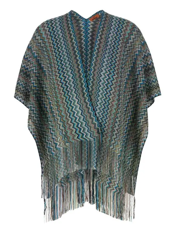Missoni Chevron Fringe Knitwear - Blue