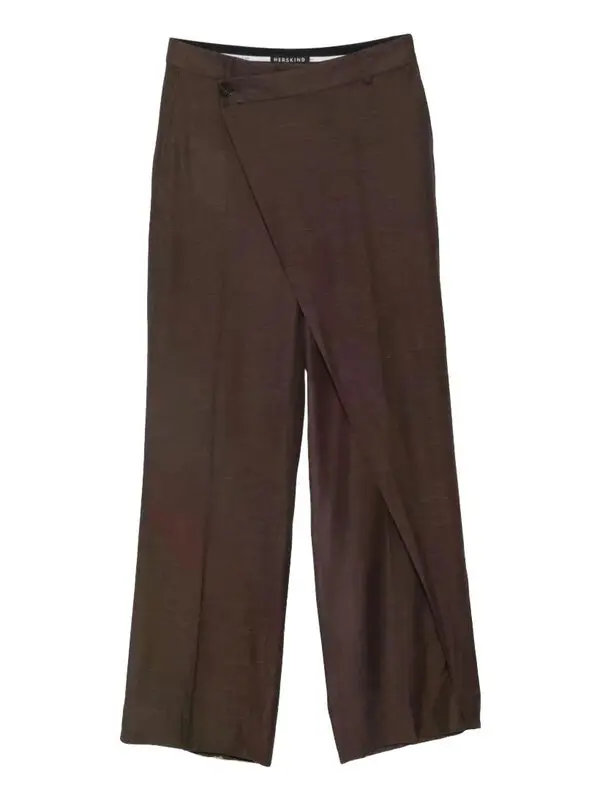 HERSKIND Alina Buttoned Trousers - Brown