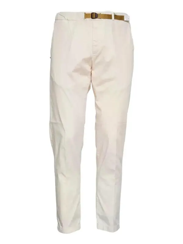WHITE SAND Satin Trousers - White