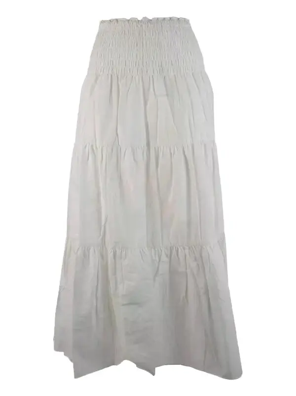 Michael Kors Shirred Tiered Skirt - White