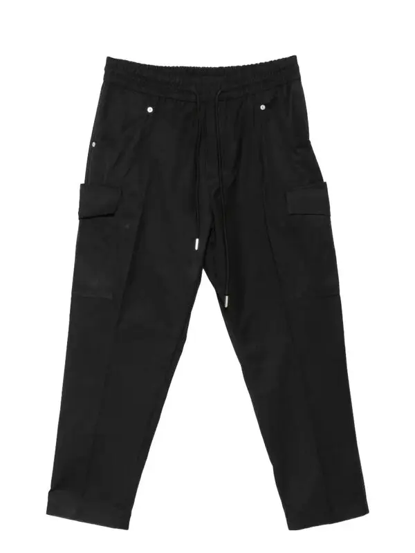 YES LONDON Drawstring Cargo Pants - Black