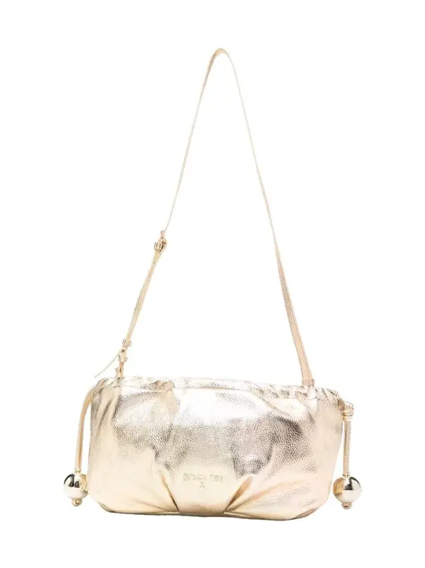 Patrizia Pepe Small Bubble Leather Shoulder Bag - Gold