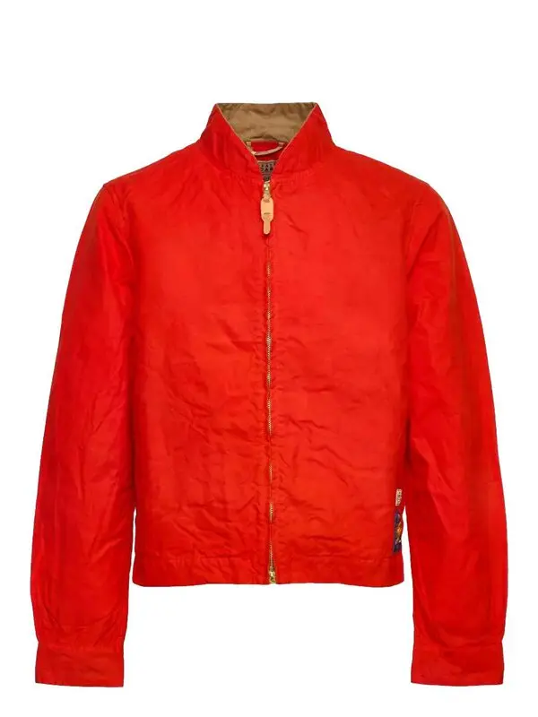 CECCARELLI Sugarkane Zip Cotton Bomber Jacket - Red