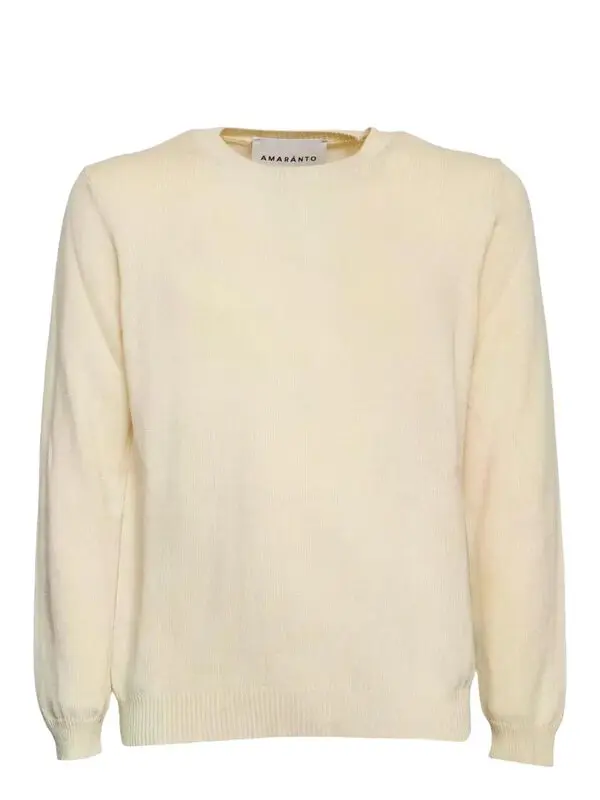 AMARANTO Crewneck Jumper - White