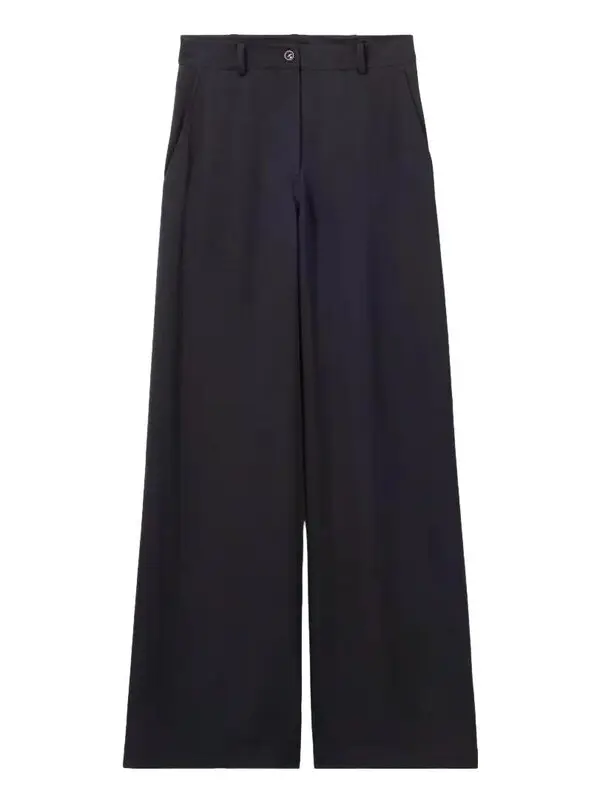 Claudie Pierlot Buttoned Straight-leg Trousers - Blue