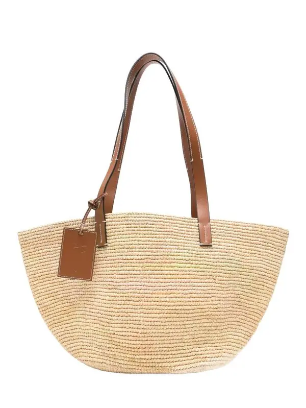 Manebí Basket Raffia Shoulder Bag - Neutrals