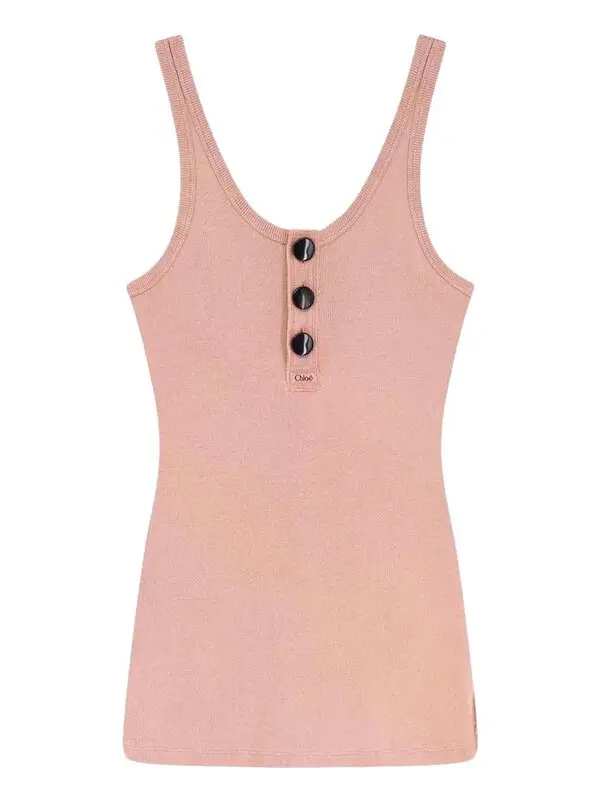 Chloé Button T-shirt - Pink