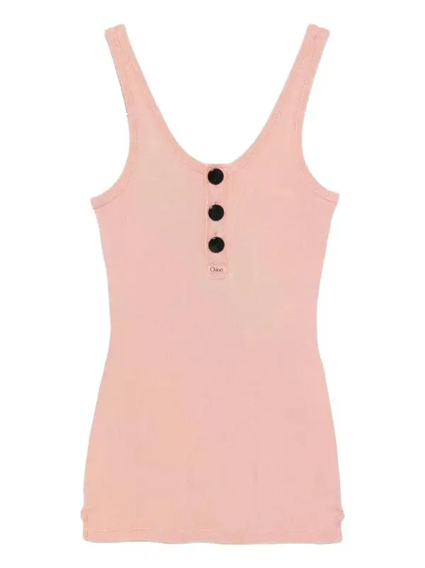 Chloé Button T-shirt - Pink