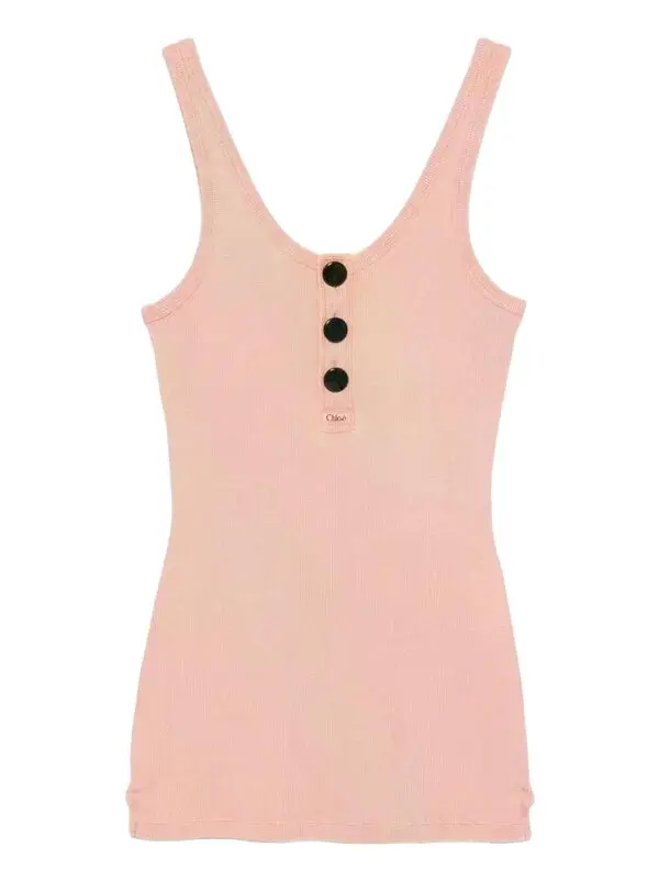 Chloé Button T-shirt - Pink