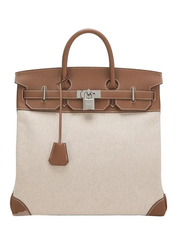 Hermès Gold Toile Hac Birkin 40 - Hermes Gold