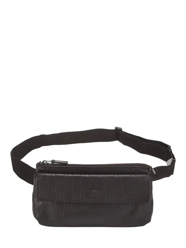 Gucci Guccissima Waist Pouch - Brown