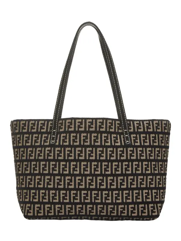Fendi Zucca Velour Tote - Black
