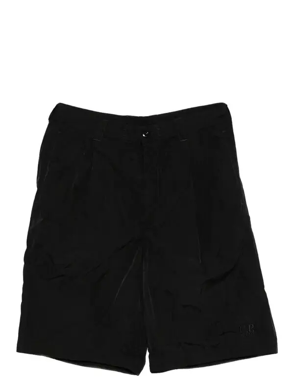C.P. COMPANY Pleated Shorts - Black