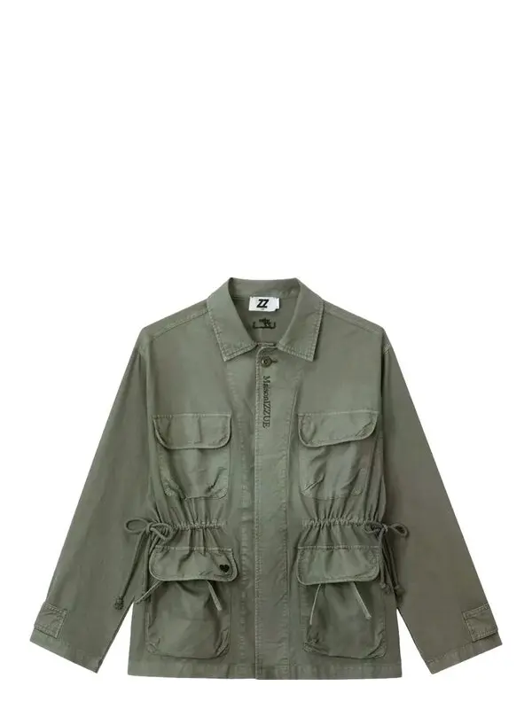 Izzue Drawstring-waist Military Jacket - Green