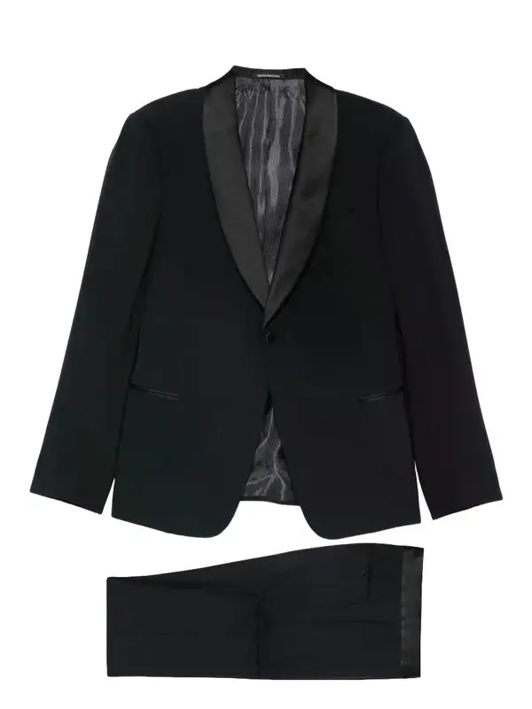 Emporio Armani Shawl-lapel Suit - Blue