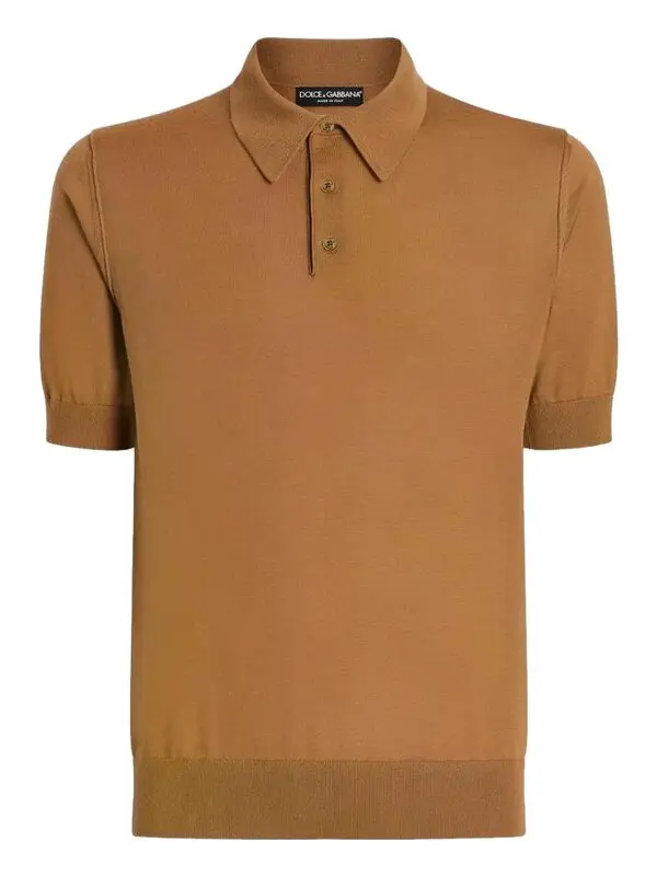 Dolce & Gabbana Fine-gauge Cashmere Polo Shirt - Brown