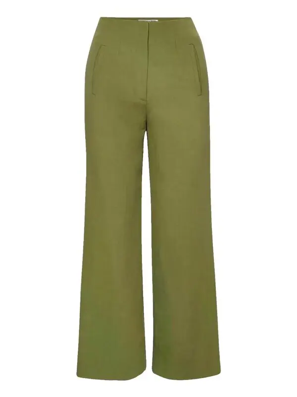 Veronica Beard Dova Wide-leg Trousers - Green