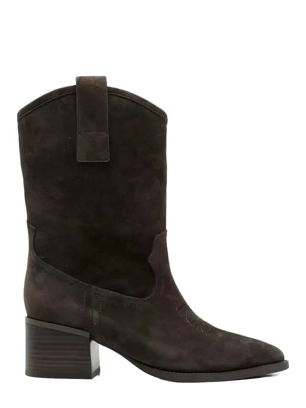 ADRIANNA FERETTI Suede Cowboy Boots - Brown