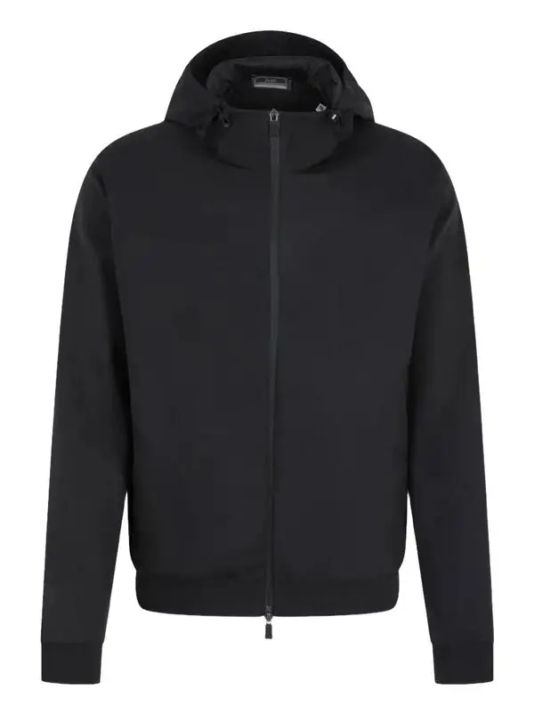 Herno Hooded Zip Jacket - Black
