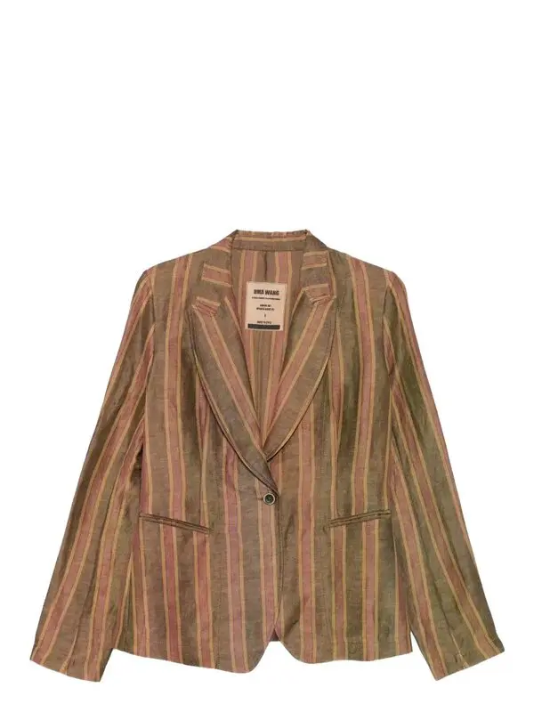 UMA WANG Karon Striped Blazer - Brown