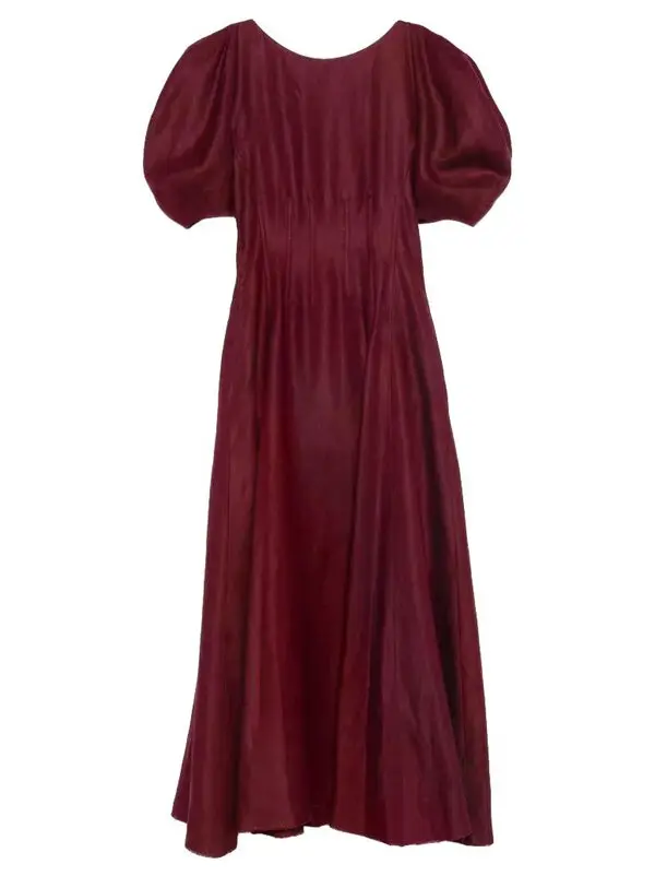 Gabriela Hearst Puff-sleeve Maxi Dress - Red