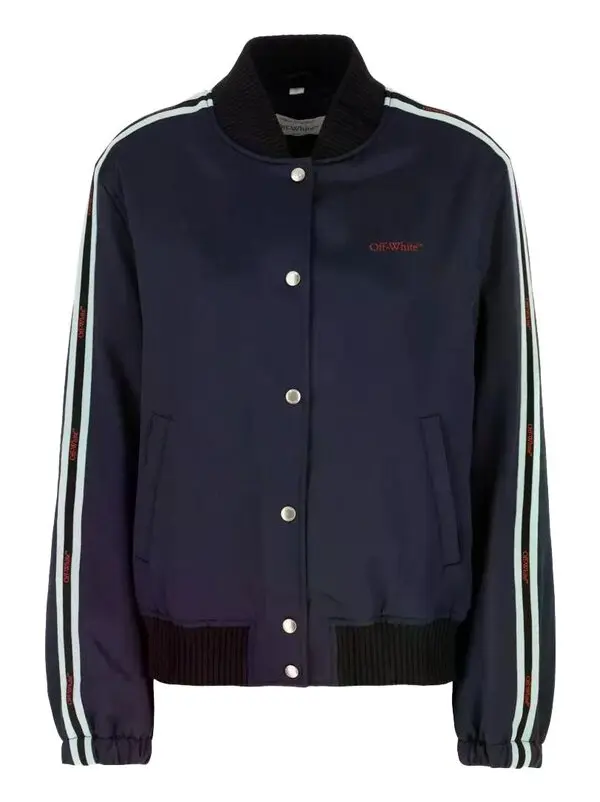 Off-White Stripe-detailing Jacket - Blue